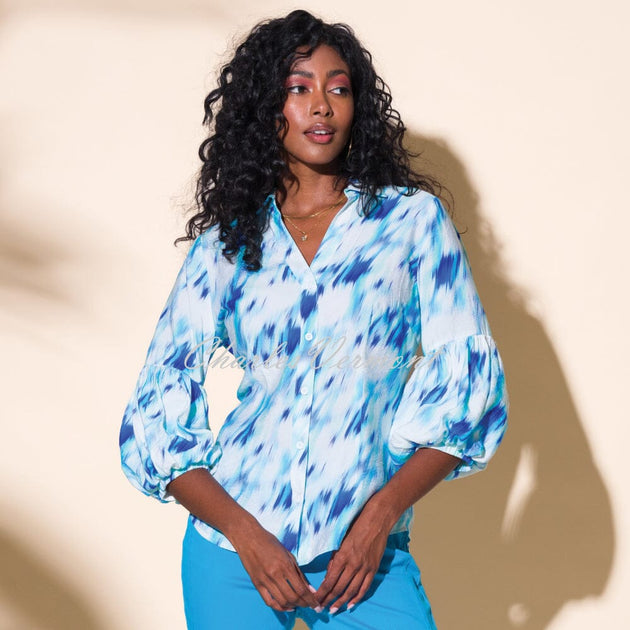 Alison Sheri Puff Sleeve Blouse - Style A43407 | Charles Vermont