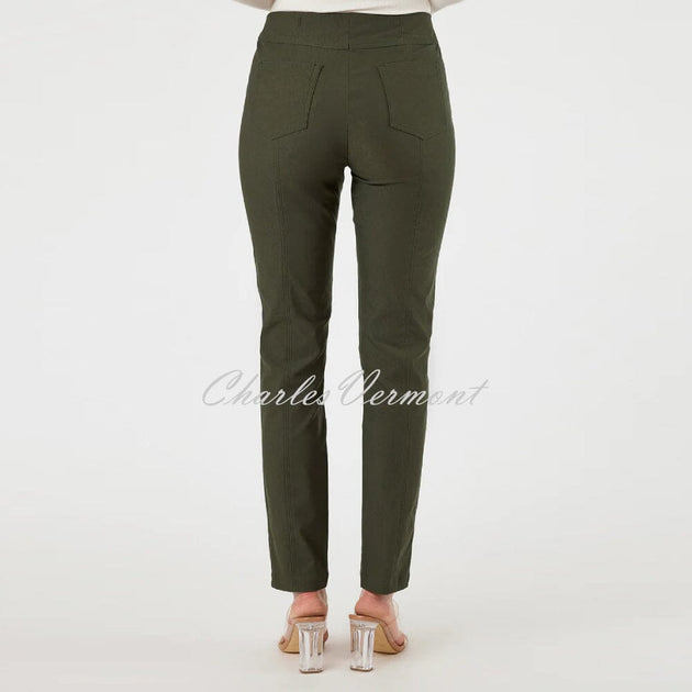 Robell Bella Full Length Trouser 51559-5499-884 (Dark Olive) | Charles ...