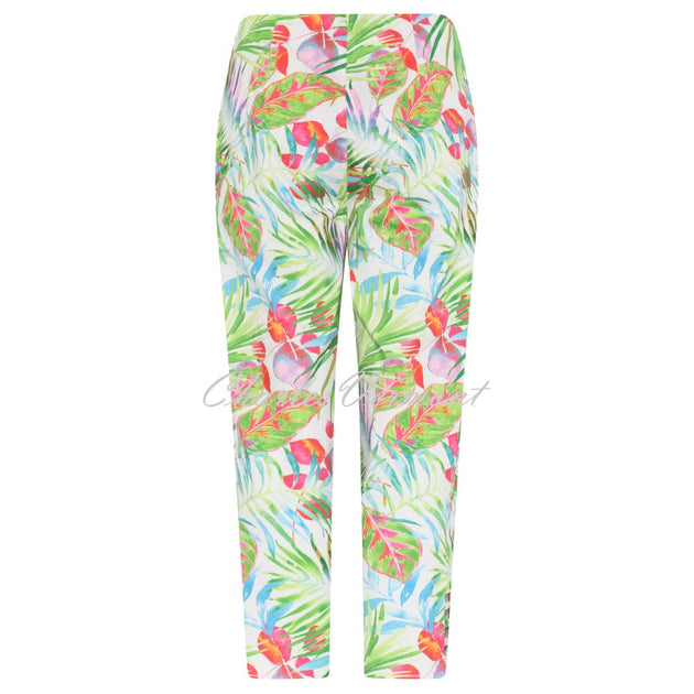 Robell Lena 09 - 7/8 Cropped Trouser 52513-54768-10 (Tropical Palm ...
