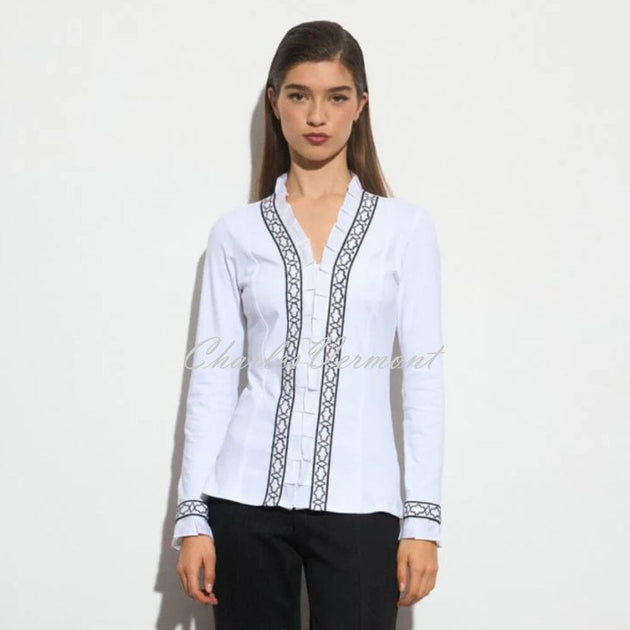 Tinta 'Aida' Embroidered Blouse With Ruffle Detailing - Style 3857001 ...