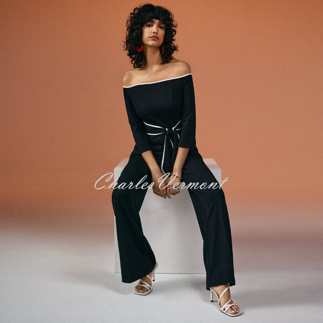 Joseph Ribkoff Off-The-Shoulder Wide-Leg Jumpsuit - Style 241009 ...