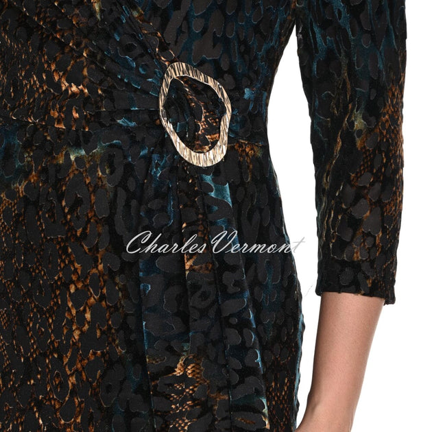 Frank Lyman Dress With Velvet Pattern - Style 244279 | Charles Vermont