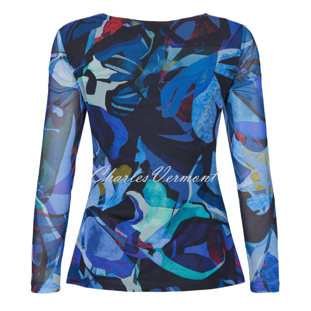 Tia Abstract Print Mesh Top - Style 73111-7994-68 | Charles Vermont