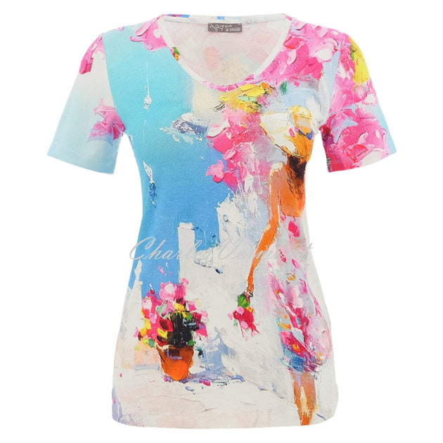 Dolcezza 'Summer in Santorini' V-Neck Top - Style 26600 | Charles ...
