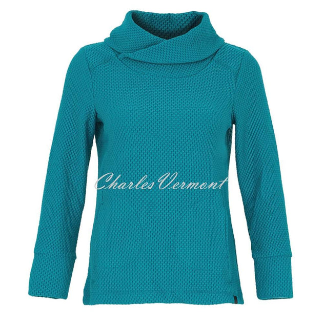Dolcezza Textured Sweater Top - Style 73214 (Teal) | Charles Vermont