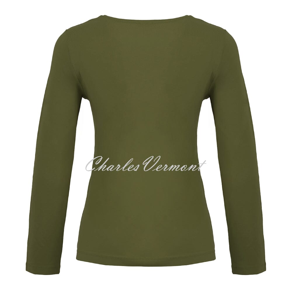 Dolcezza V-Neck Top - Style 75502 (Khaki) | Charles Vermont