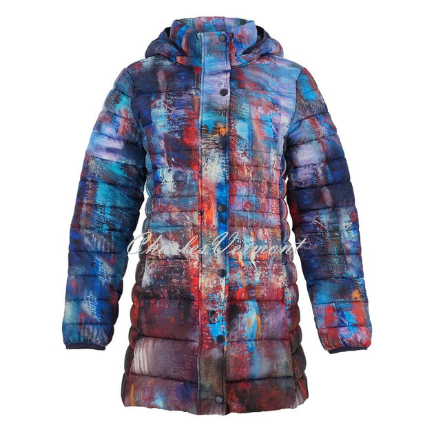 Dolcezza 'The Blue City' Longline Hooded Coat - Style 75843 | Charles ...