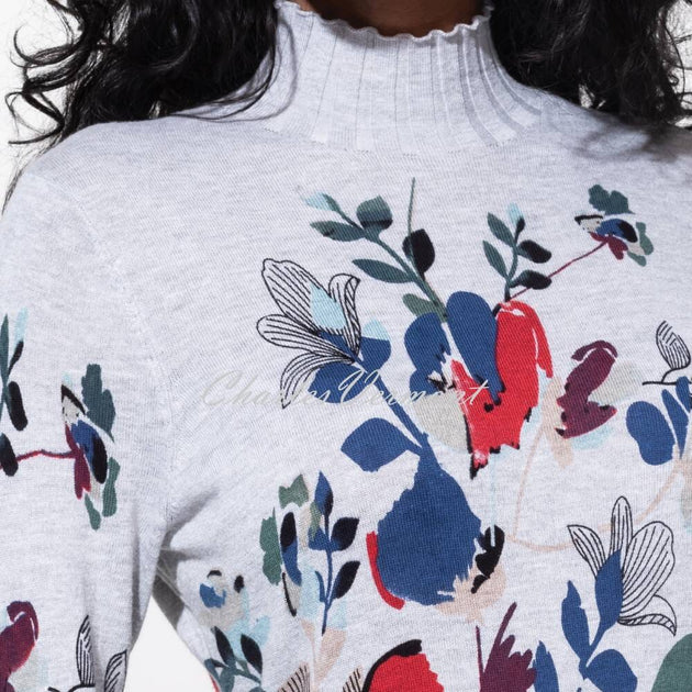 Alison Sheri Abstract Floral Print Top - Style A42235 | Charles Vermont