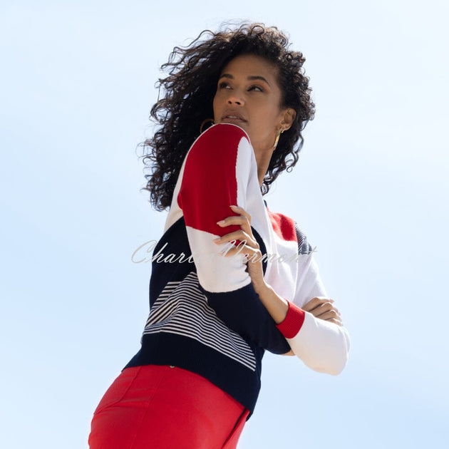 Alison Sheri Colour Block Sweater - Style A47451 | Charles Vermont
