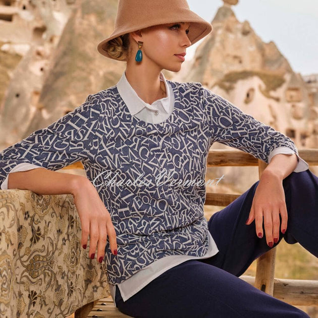 Dolcezza 2-in-1 Sweater With Shirt Insert - Style 73131 | Charles Vermont