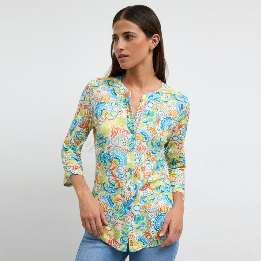 Tinta 'Bruna' Abstract Print Jersey Blouse - Style 39347107 | Charles ...