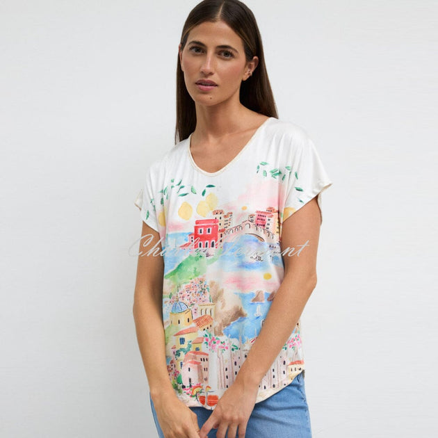 Tinta 'Lina' Postcard From Italy Print Top - Style 3964413 | Charles ...