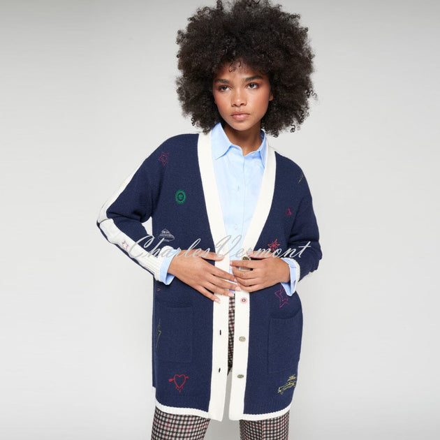 Vilagallo Embroidered Cardigan - Style 32893 | Charles Vermont