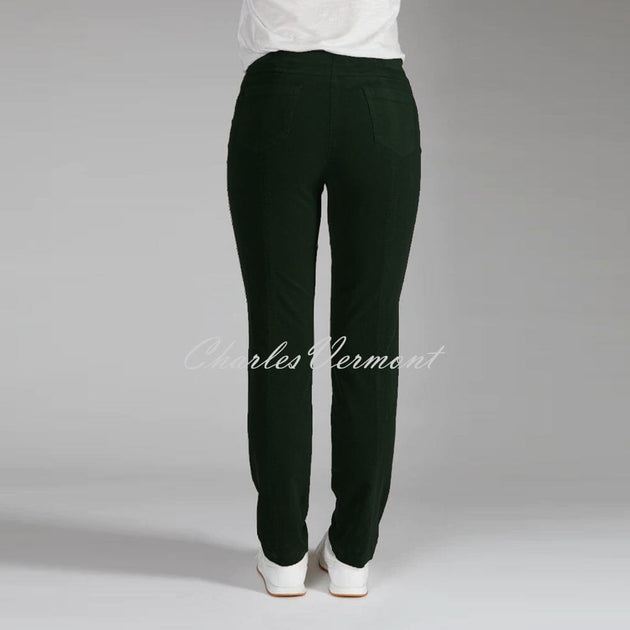 Robell Bella Full Length Trouser 52457-54363-89 (Bottle Green Needle ...