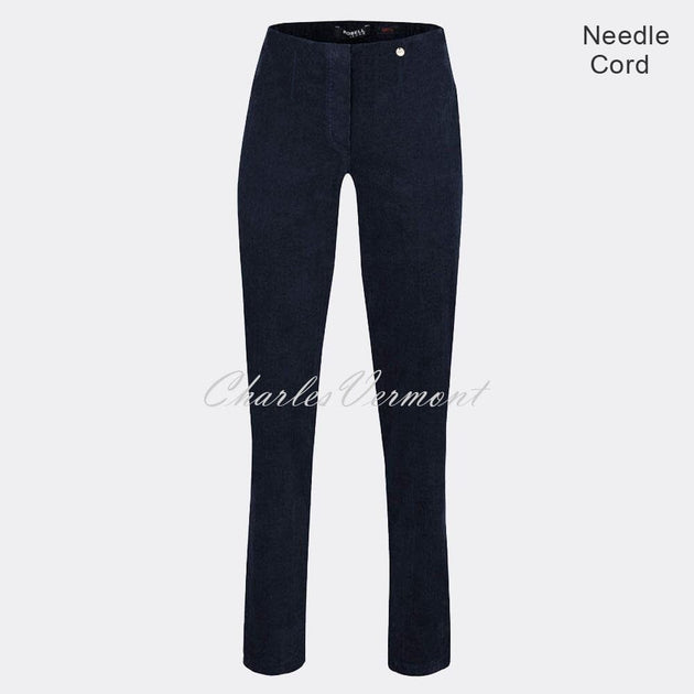 Robell Marie Full Length Trouser 51414-54363-691 (Navy Needle Cord ...
