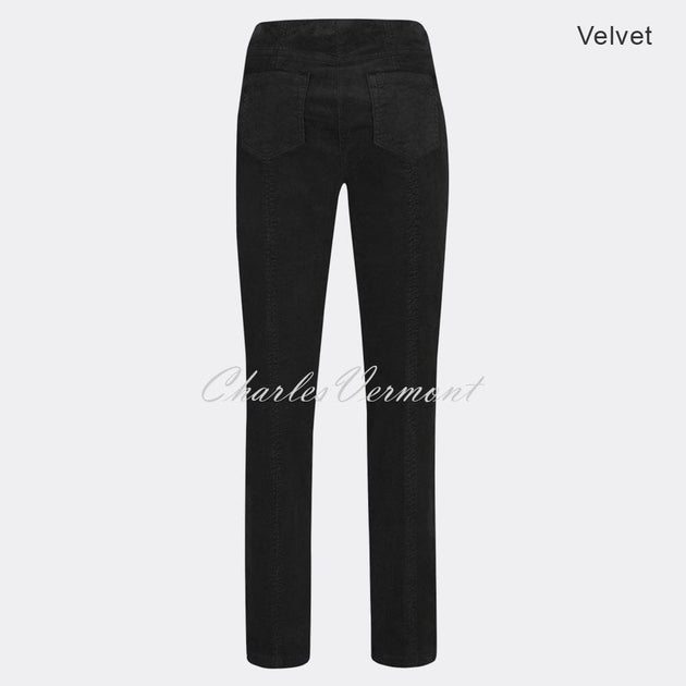 Robell Bella Full Length Trouser 52457-54362-90 (Black Velvet ...
